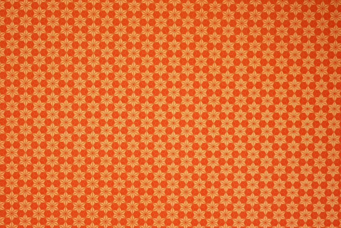 Indian Print Floral Hexagon Orange – Hollander's